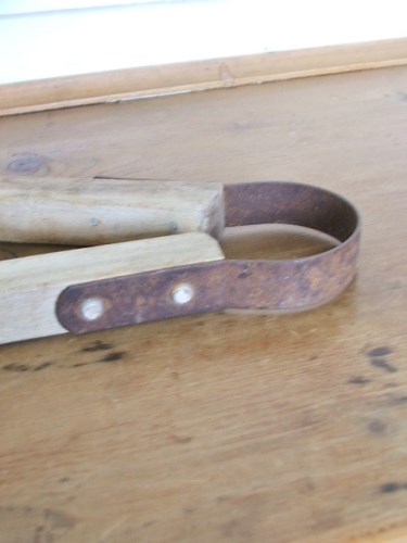 Old Vintage Wooden Tongs