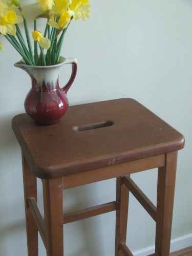 Tall Vintage Wooden Stool