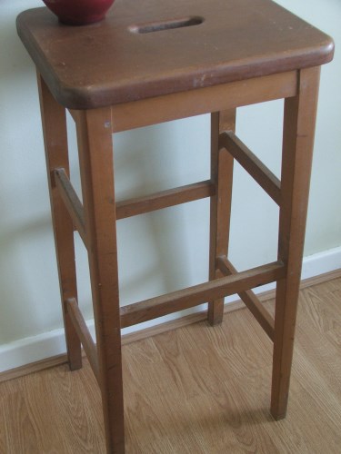 Tall Vintage Wooden Stool