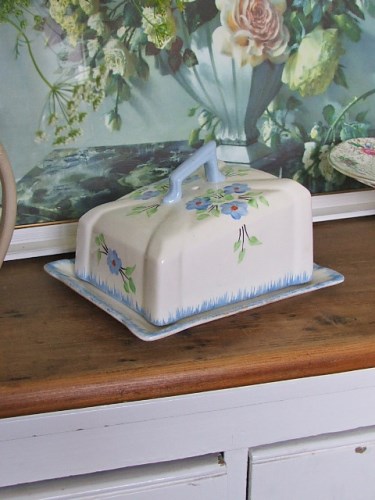 Vintage Floral Butter Dish