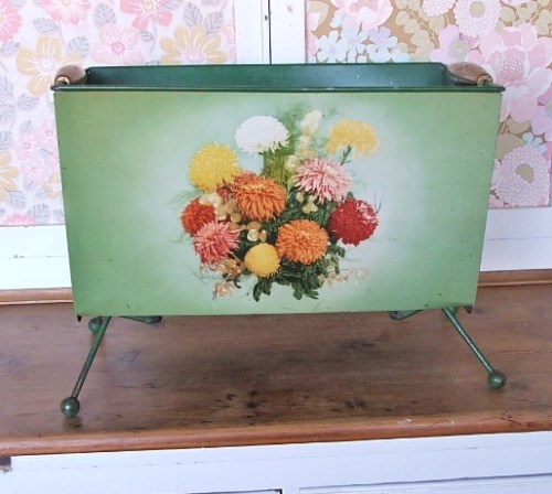 Vintage Worcesterware Floral Magazine Rack