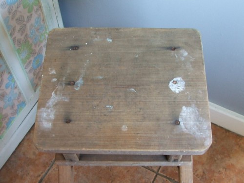 Old Vintage Folding Wooden Step Stool