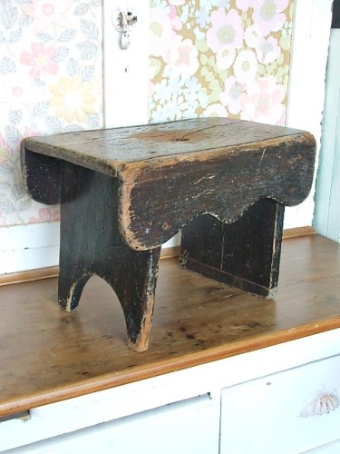 Old Rustic Wooden Stool